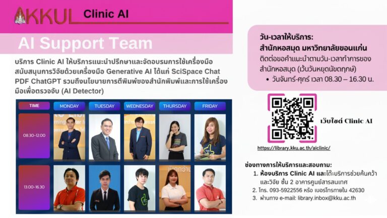 aiclinic - สำนักหอสมุด มหาวิทยาลัยขอนแก่น